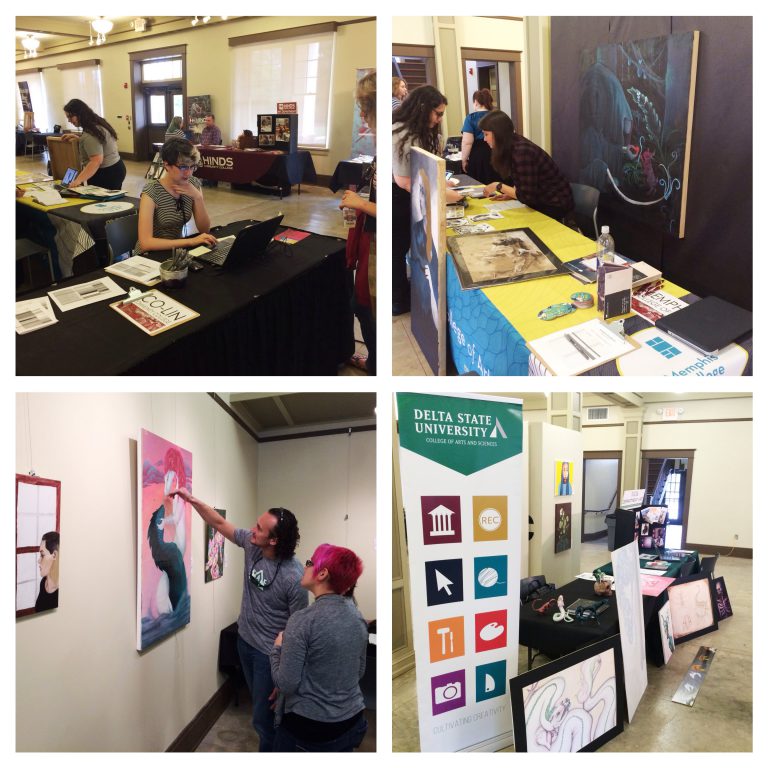 College Representatives Review Visual Art Portfolios | Mississippi ...